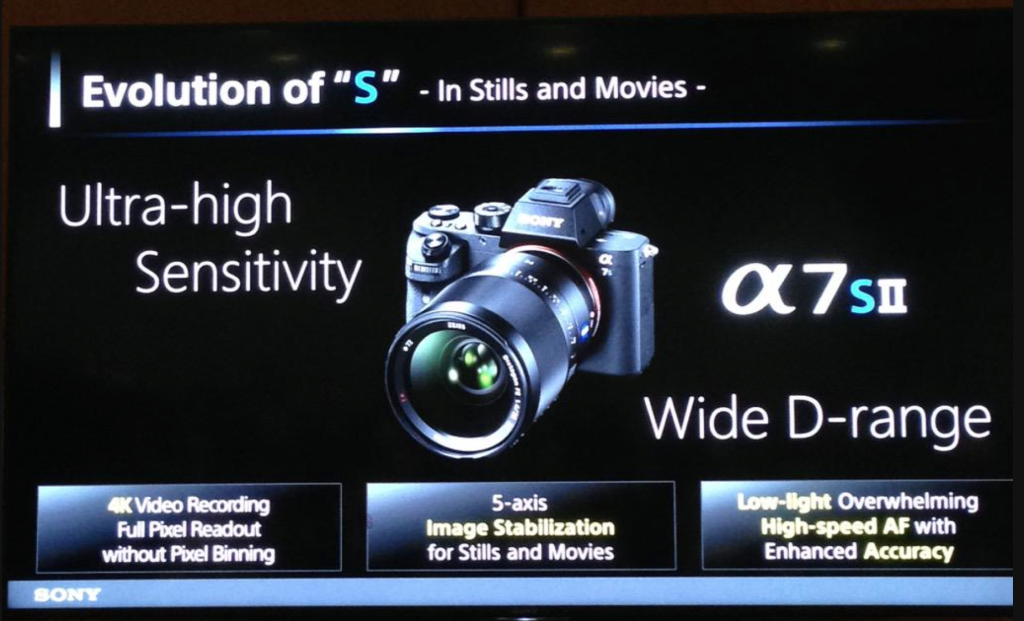 Slides from the Sony A7sII presentation! | sonyalpharumors
