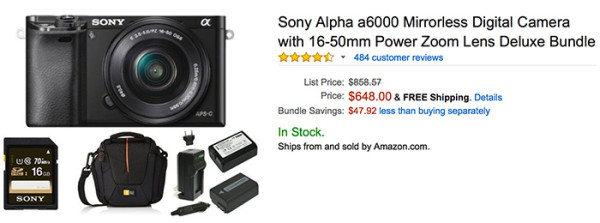 Amazon sells a new Sony A6000 DELUXE super bundle! | sonyalpharumors