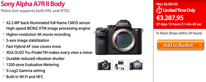 Sony A7rII deal at Digitalrev. | sonyalpharumors