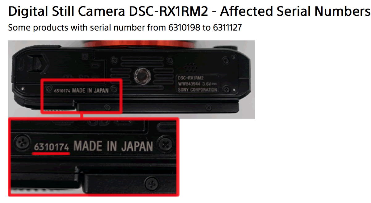 Sony offers free RX1RII “light leak” issue repair! | sonyalpharumors