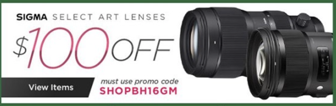 “Green Day” savings: $100 off on Sigma A-mount lenses. $350 gift card ...