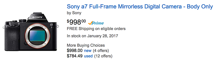 Now you get a new Sony FF for just under $1,000! | sonyalpharumors