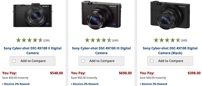 $50 off on all three first generation RX100 cameras | sonyalpharumors