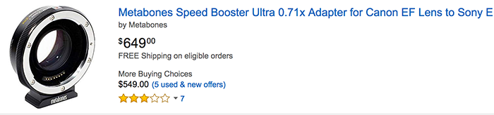 Firmware update on Metabones adapter adds Sony A9 support | sonyalpharumors