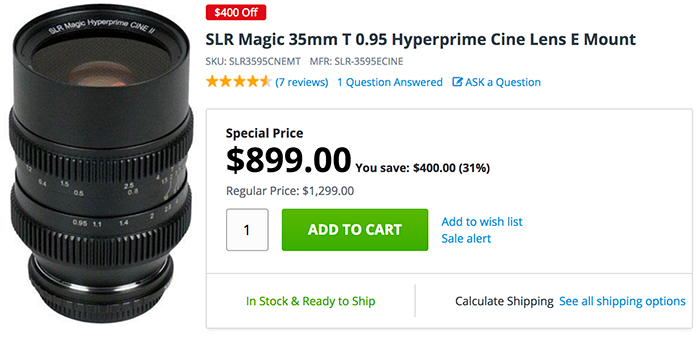 up to $400 off on SLR Magic E-mount lenses | sonyalpharumors