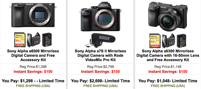 New Sony bundle deals: Save up to $500! | sonyalpharumors