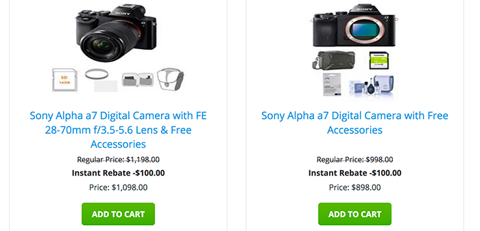 Yes you can have a Sony FF camera with free extras for $898 (Sony A7 ...