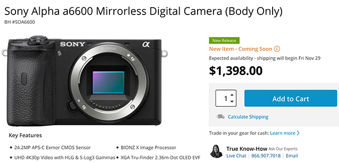USA readers can now preorder the new A6100 and A6600 cameras, 16-55mm f ...