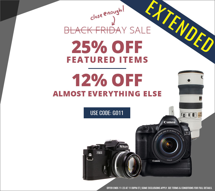 New Black Friday deal: Up to 25% off on cameras and lenses at KEH.com ...