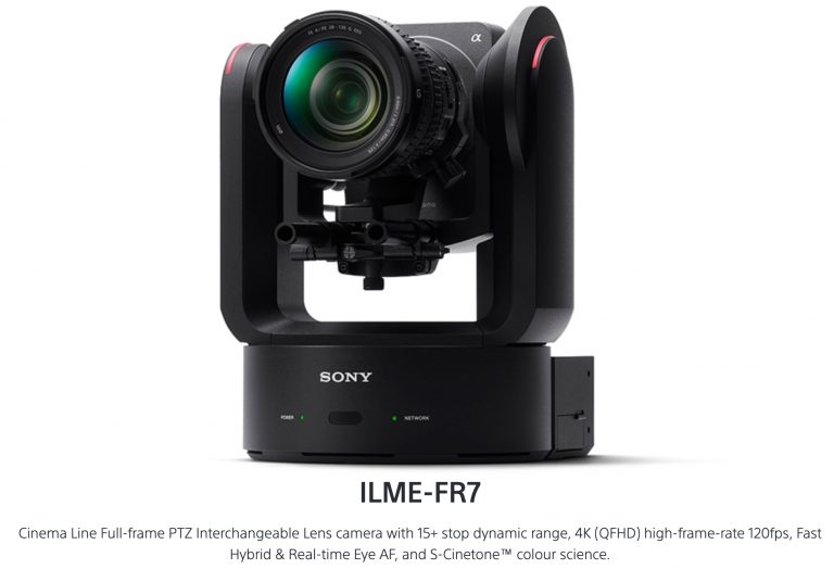 Press text: Sony Electronics Launches the FR7, the World’s First*1 Pan ...