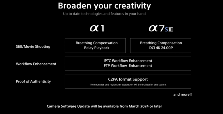 Sony A1 and A7sIII firmware update coming in March! | sonyalpharumors Sony A1 and A7sIII firmware update coming in March! | sonyalpharumors