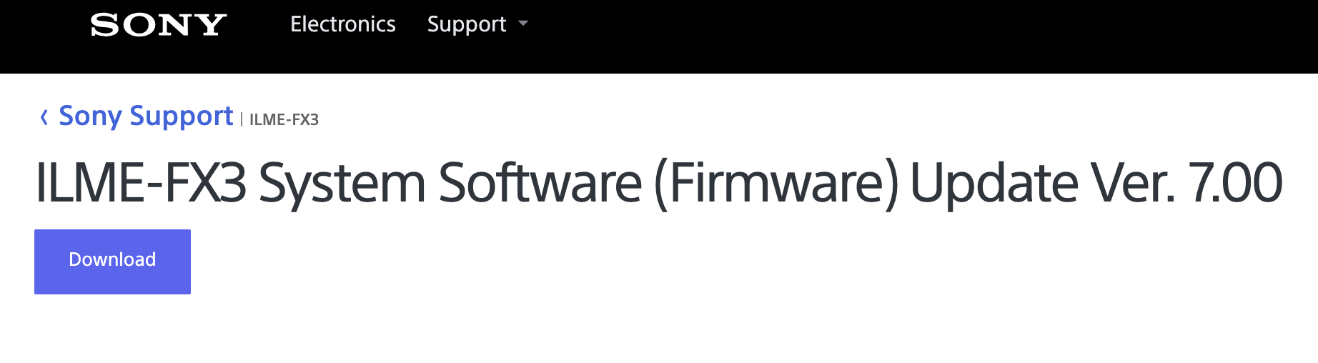 Sony released a massive firmware update for the Sony FX3 and FX30 ...
