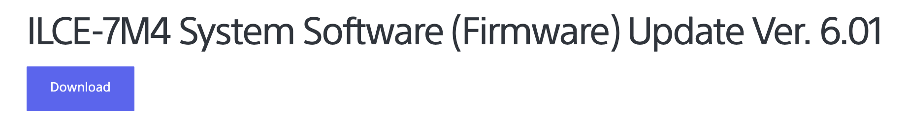 Finally: Sony A7IV Firmware Update 6.01 fixes a big bug | sonyalpharumors